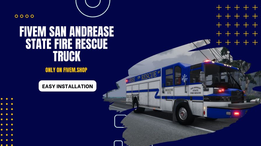 FiveM San Andreas State Fire Rescue Truck - Elite Model