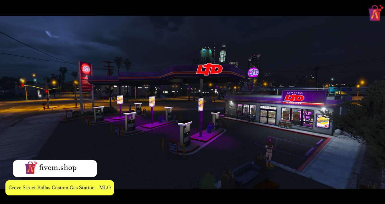 Ballas Customs Gas Station MLO | Iconic FiveM Grove