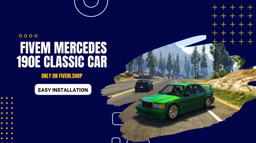 FiveM Mercedes 190E Classic Car | Retro Gaming Experience