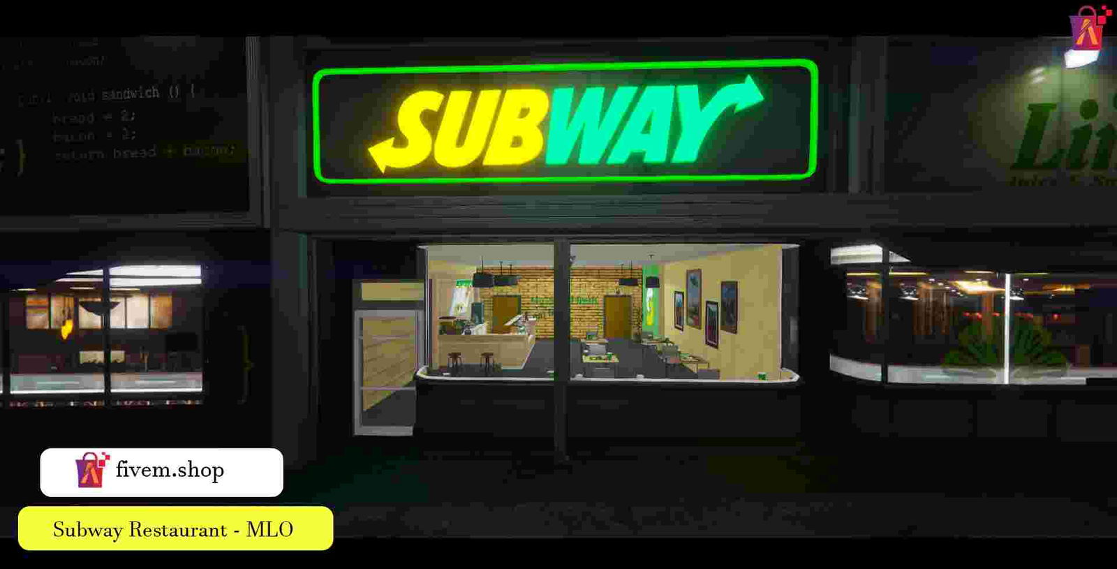 Subway Restaurant MLO - FiveM Best Dining Experience