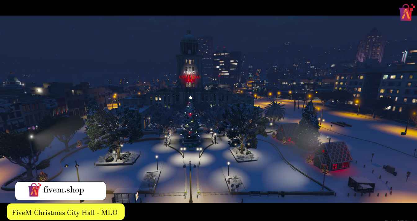 FiveM Christmas City Hall MLO - Magical Holiday Decor