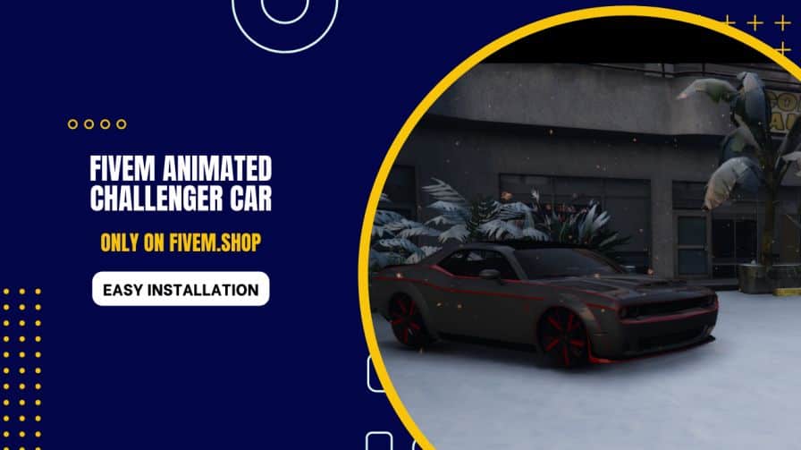 FiveM Animated Challenger Car | Realistic Muscle Car