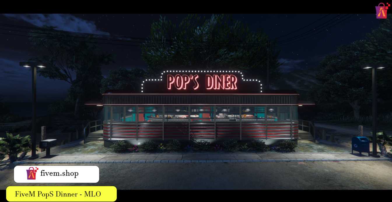 FiveM PopS Dinner MLO - Classic American Diner Setup