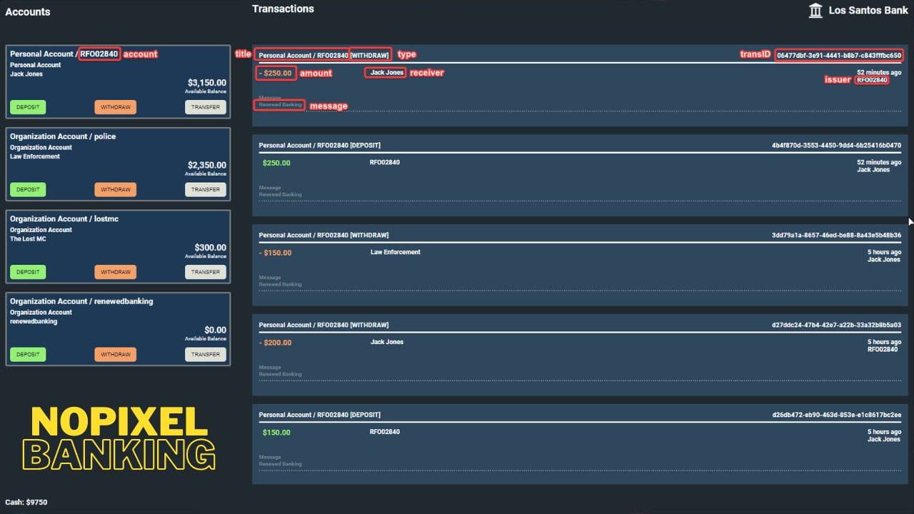 QBCore Banking V2 - Advanced NoPixel Script for Qbcore