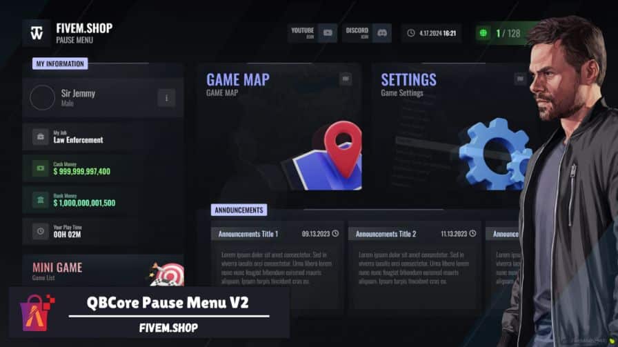 FiveM Pause Menu V2: Top Choice for QBCore Servers