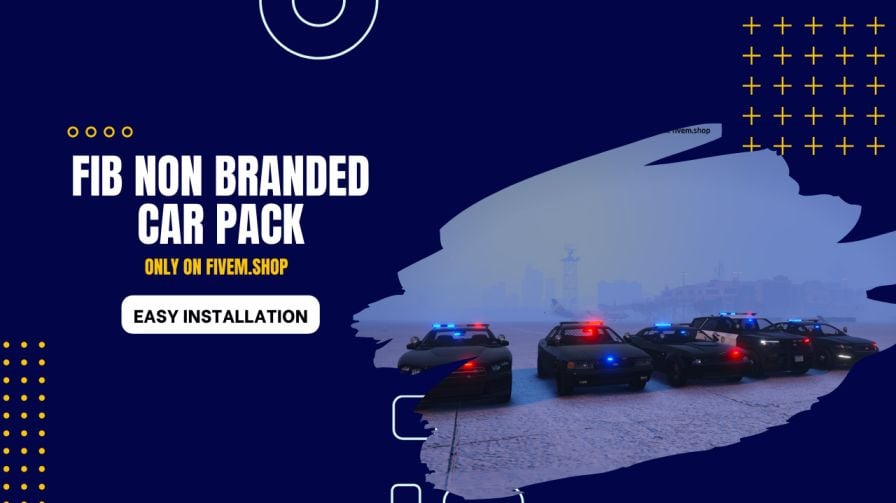FiveM FIB Non Branded Car Pack | FiveM Police Car Pack