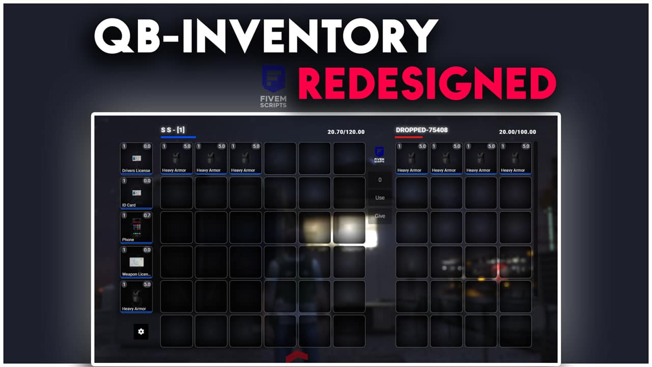 QB Inventory: Perfect Inventory Script for QBCore Servers