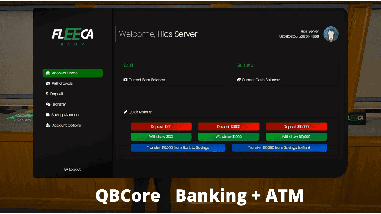 QBCore Banking V4 | Advanced Banking Script with ATM.