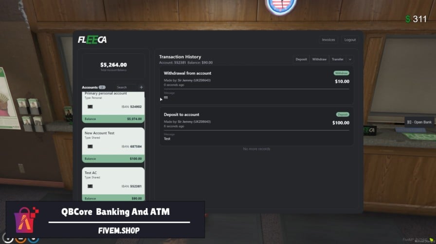 FiveM QB Banking : Enhance Server Banking Features