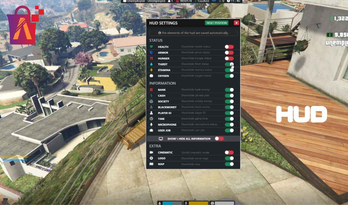 ESX Hud V3 - Transform Your Server with EsxChat UI