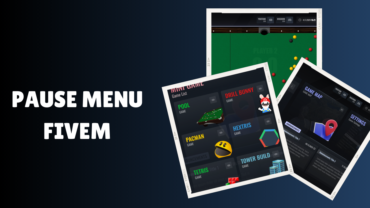 Pause Menu FiveM -- Upgrade Your Gaming Experience